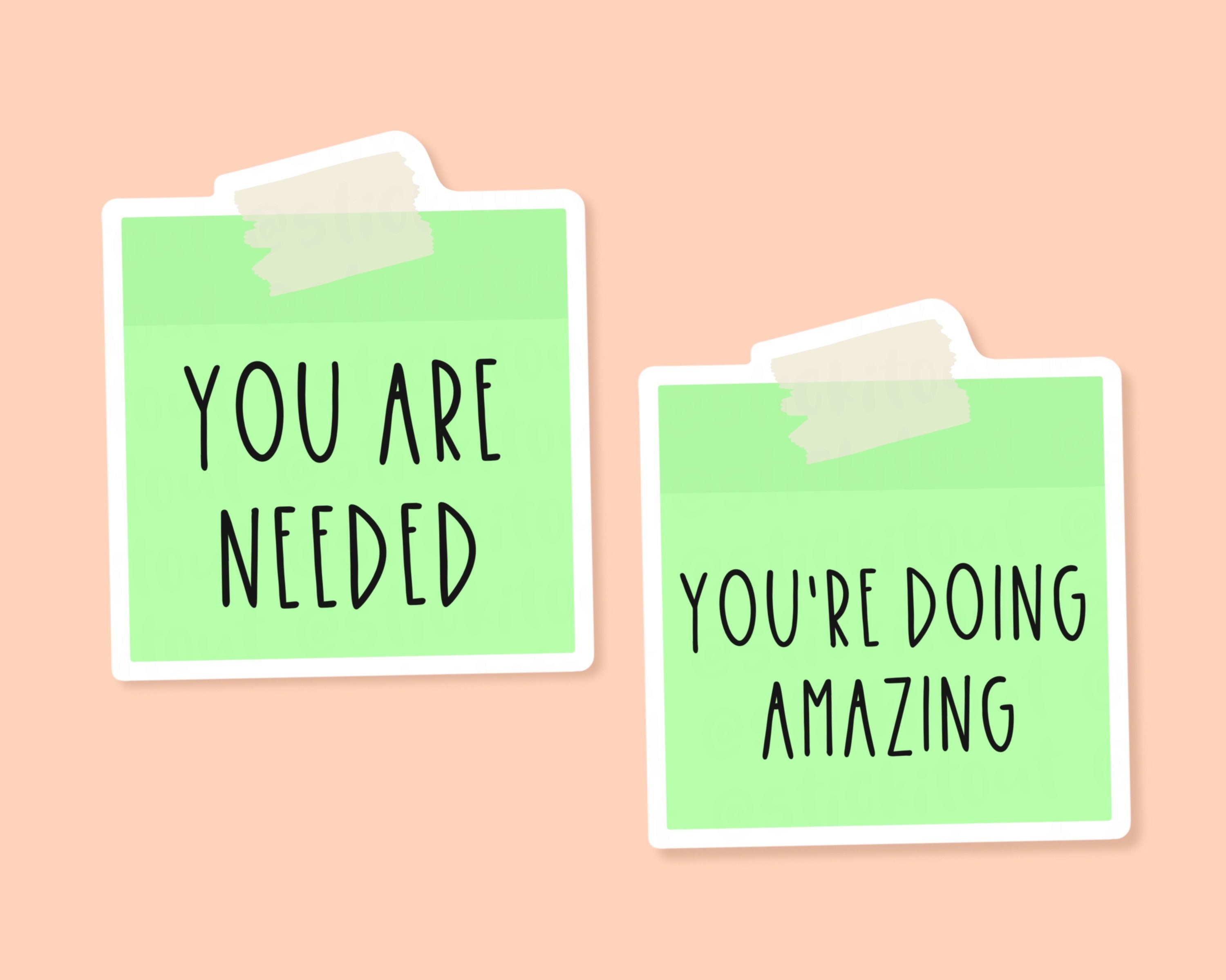 Positive Affirmation Post-it Vinyl Sticker Positive Stickers | Etsy