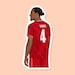 Virgil Van Dijk Vinyl Sticker, Liverpool Stickers, Liverpool FC Gifts ...