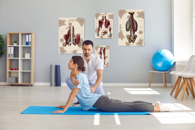 ANATOMY Poster Digital Medicine Skeleton Human Body Art - Etsy