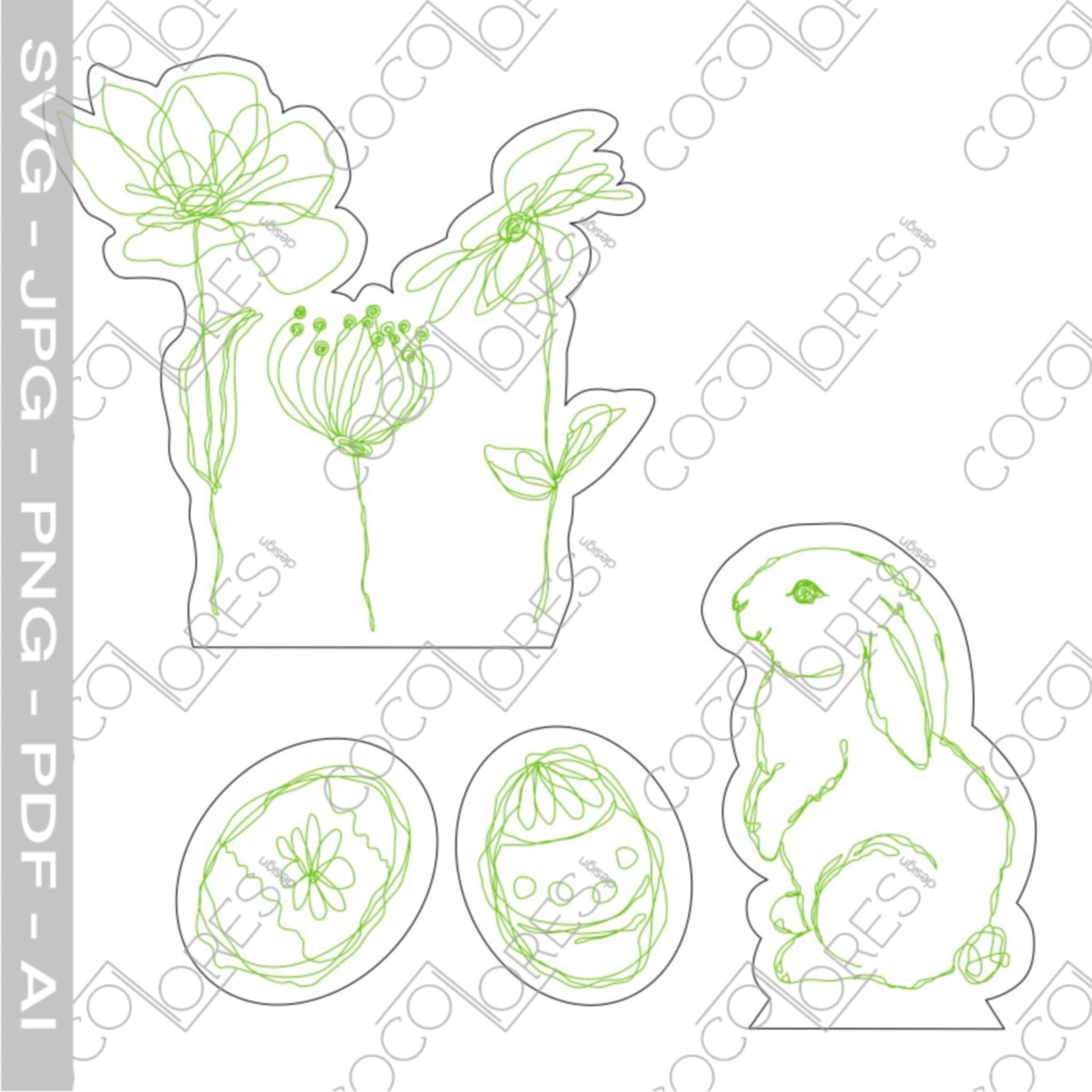 Craft Sheet Svg Bundle, Bunny, Easter Bunny, Spring, Basket, Easter Svg ...