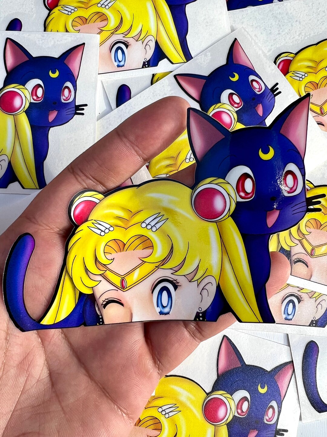 Sailor Moon Peeker Sticker for Laptops and Cars - Etsy