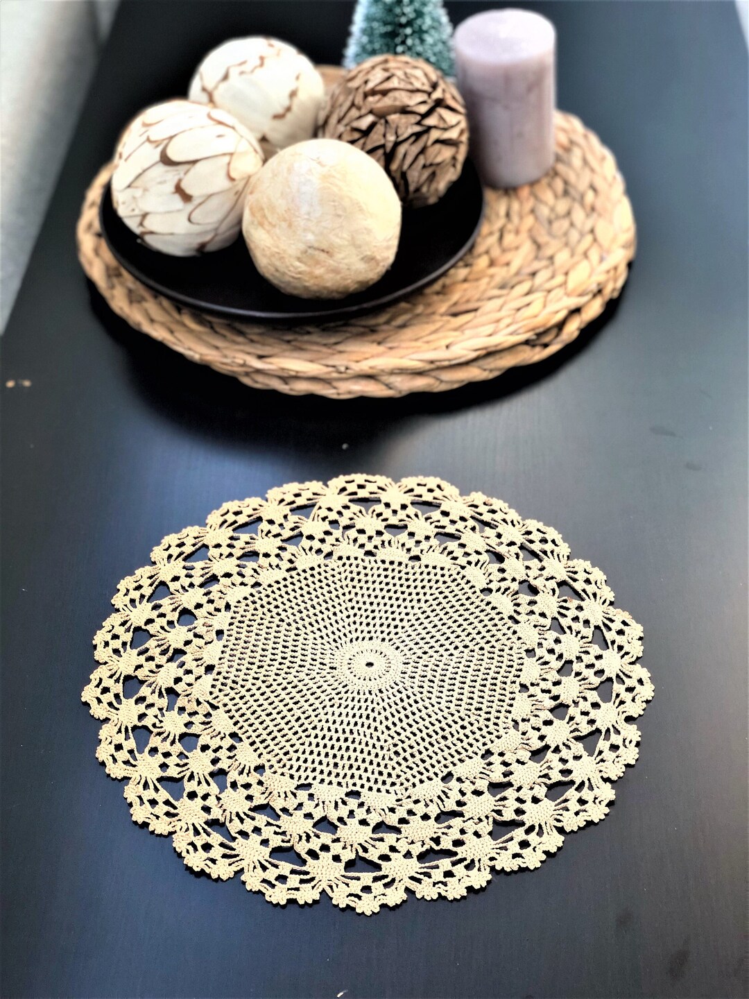 Vintage Handmade Doily,crochet Lace Doilies, Round Doily for Sale ,lace ...