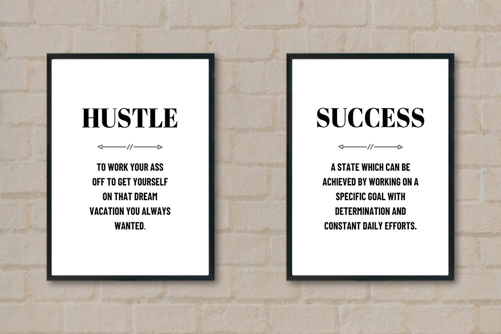 Mindset Quote Inspirational Art Success Office Decor - Etsy