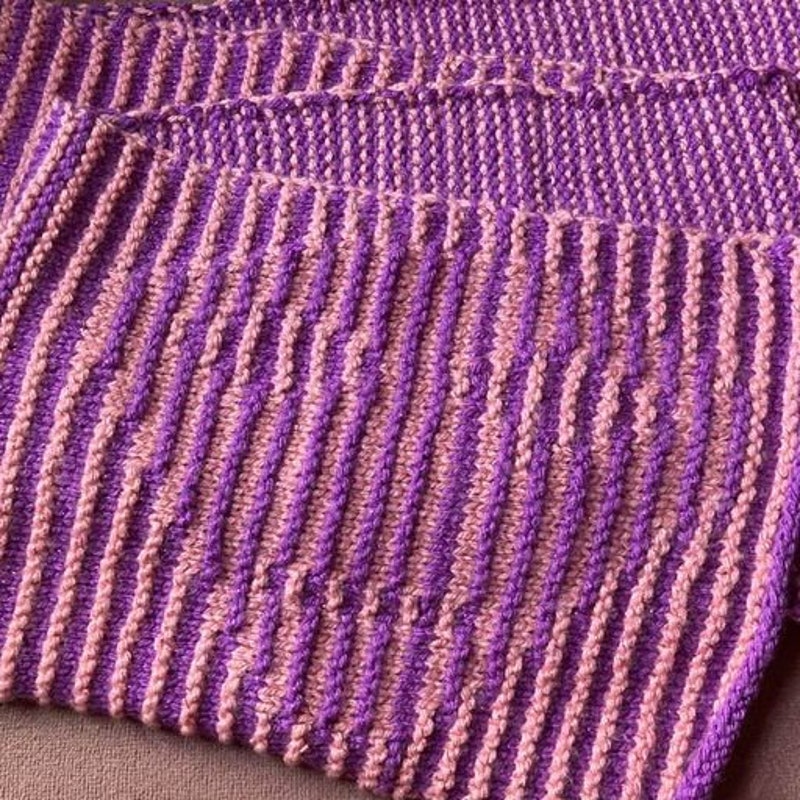 Purple Striped Scarf - Etsy