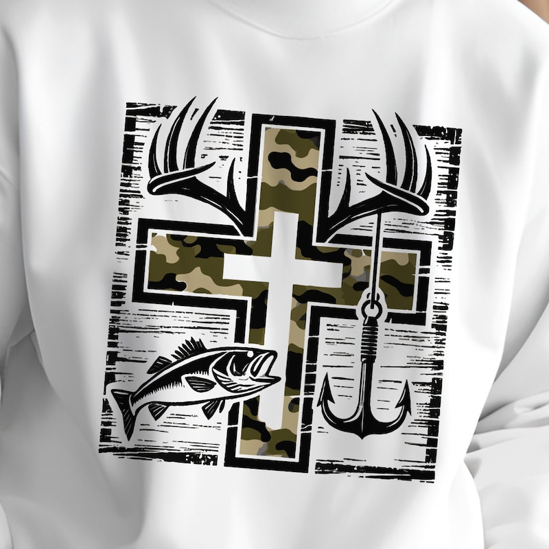 Hunting With Camo Cross Svg - Etsy