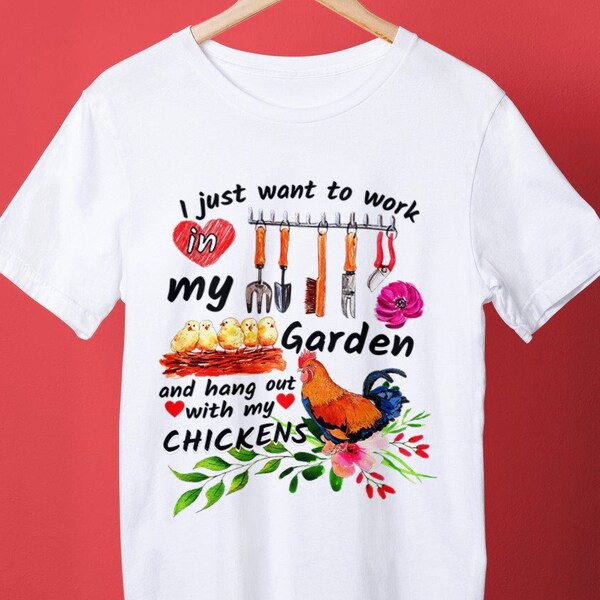 I Just Want to Work in My Garden and Hang Out With My Chickens Svg ...