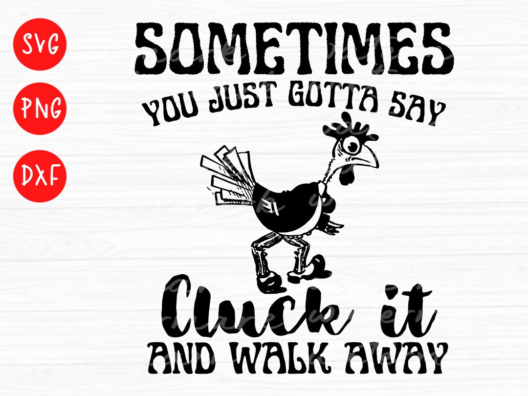 Funny Chicken Cluck IT SVG: Farm Animal Design (digital Download) - Etsy