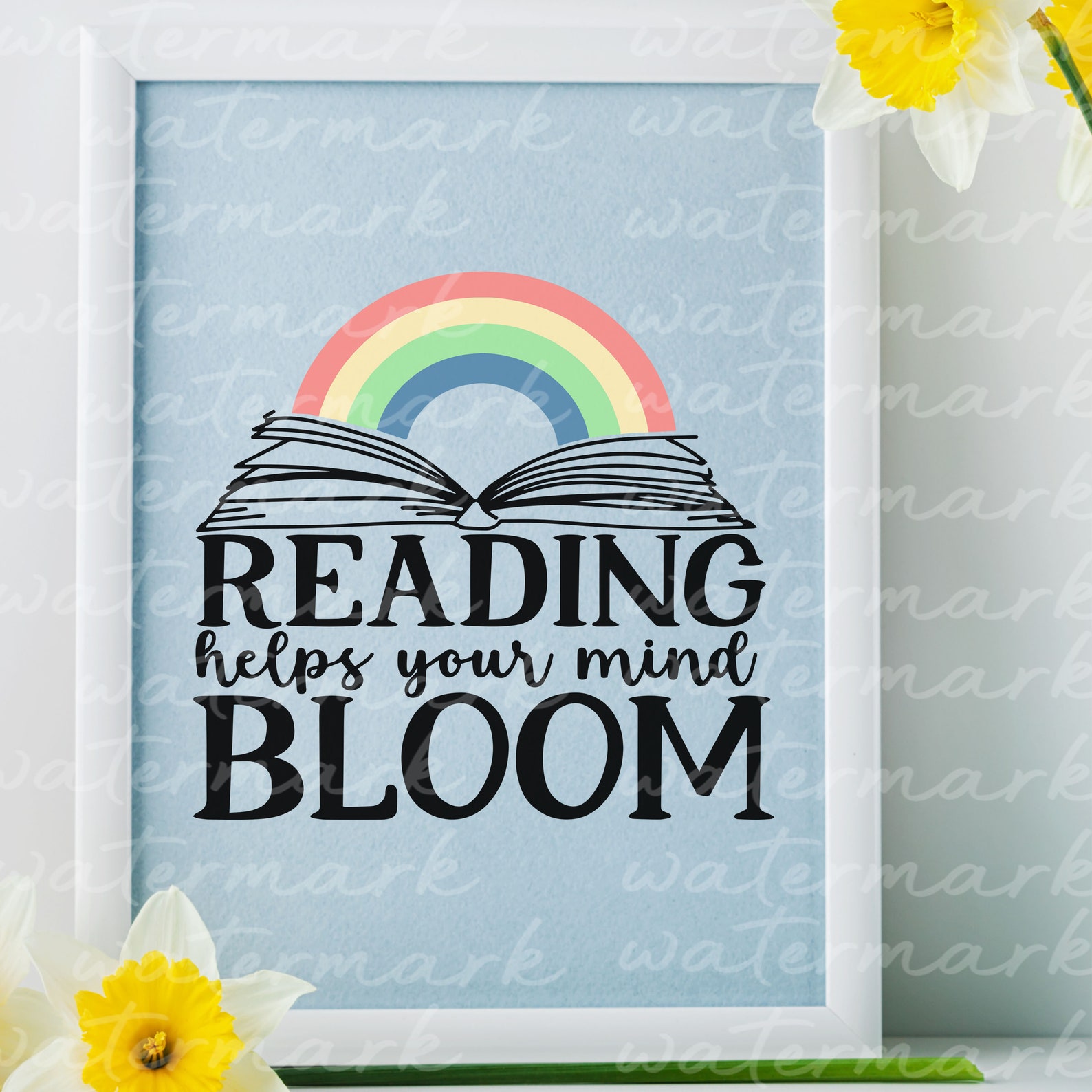 Reading Helps Mind Bloom Svg Reading Svg Classroom Library - Etsy