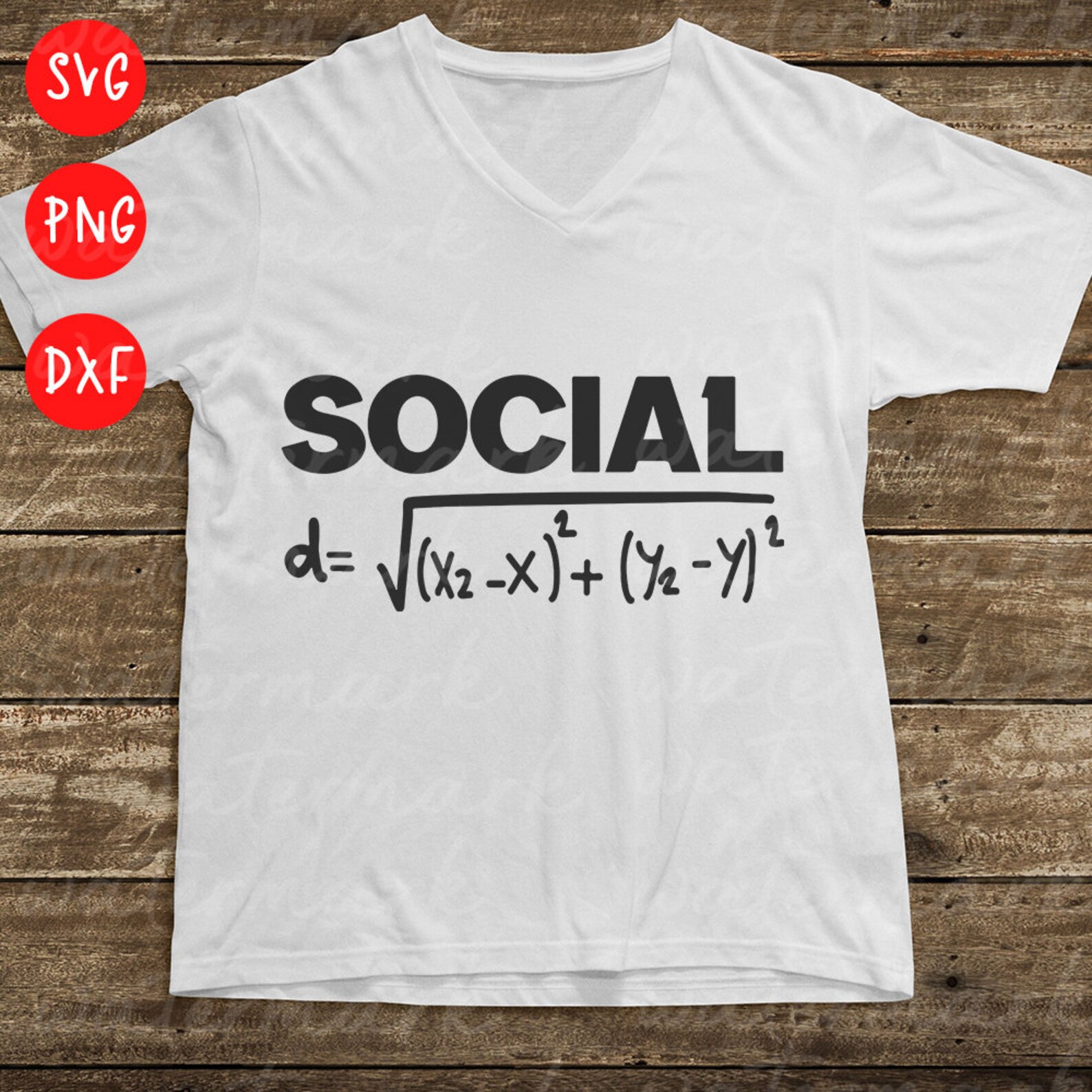 Funny Social svg Funny Math svg Social Distance Formula Math | Etsy