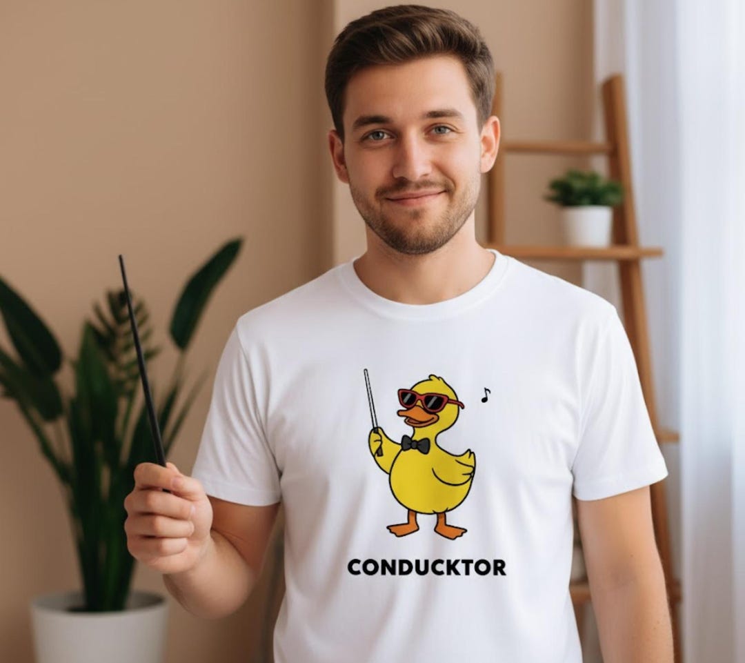Conducktor Duck PNG: Duck Svg Funny Orchestra Conductor (digital File ...