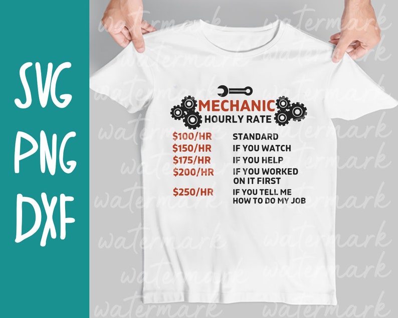 Mechanic Hourly Rate Svg Mechanic Svg Mechanic Flag Svg | Etsy