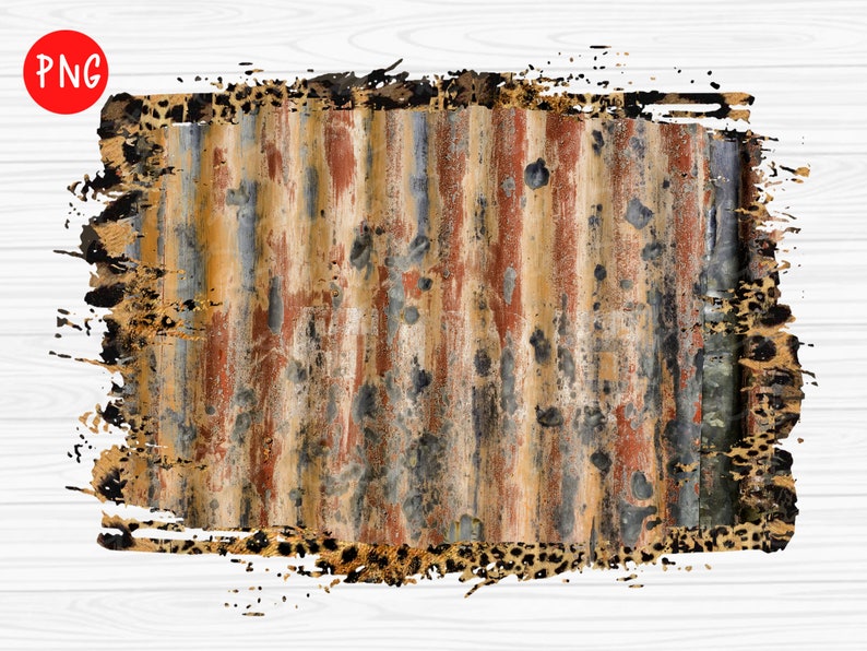 Background Backsplash PNG Rusty Galvanized Metal Distressed - Etsy