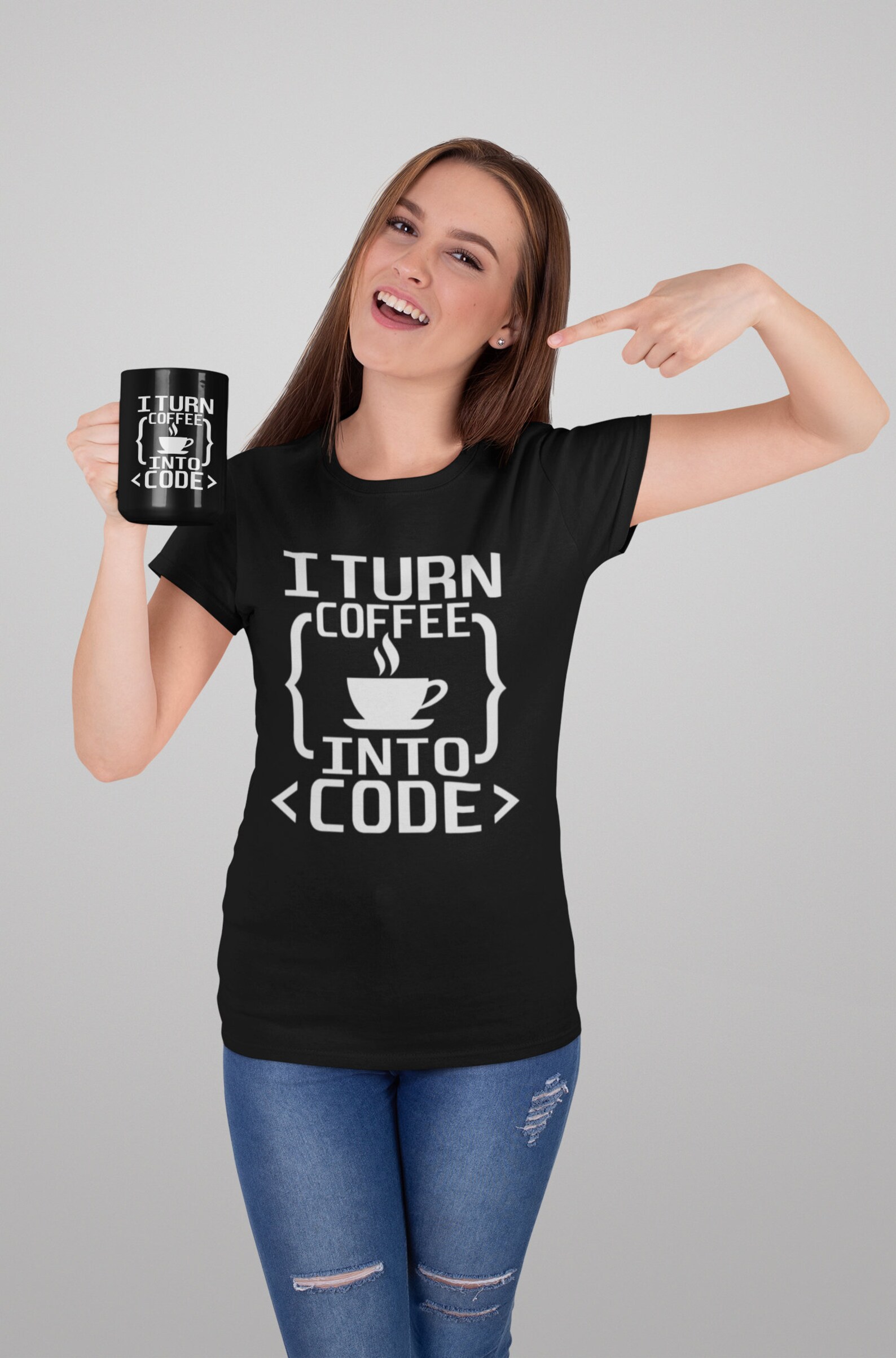 I Turn Coffee Into Code Svg Funny Computer Programmer Coding - Etsy