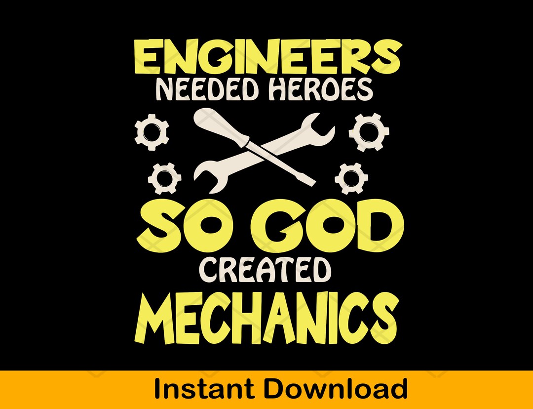 Mechanic Svg, God Created Mechanics Svg, Garage Svg, Funny Mechanic Svg ...
