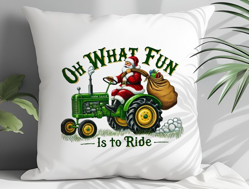 Christmas Tractor Png, Santa Riding Tractor Sublimation Png, Funny ...