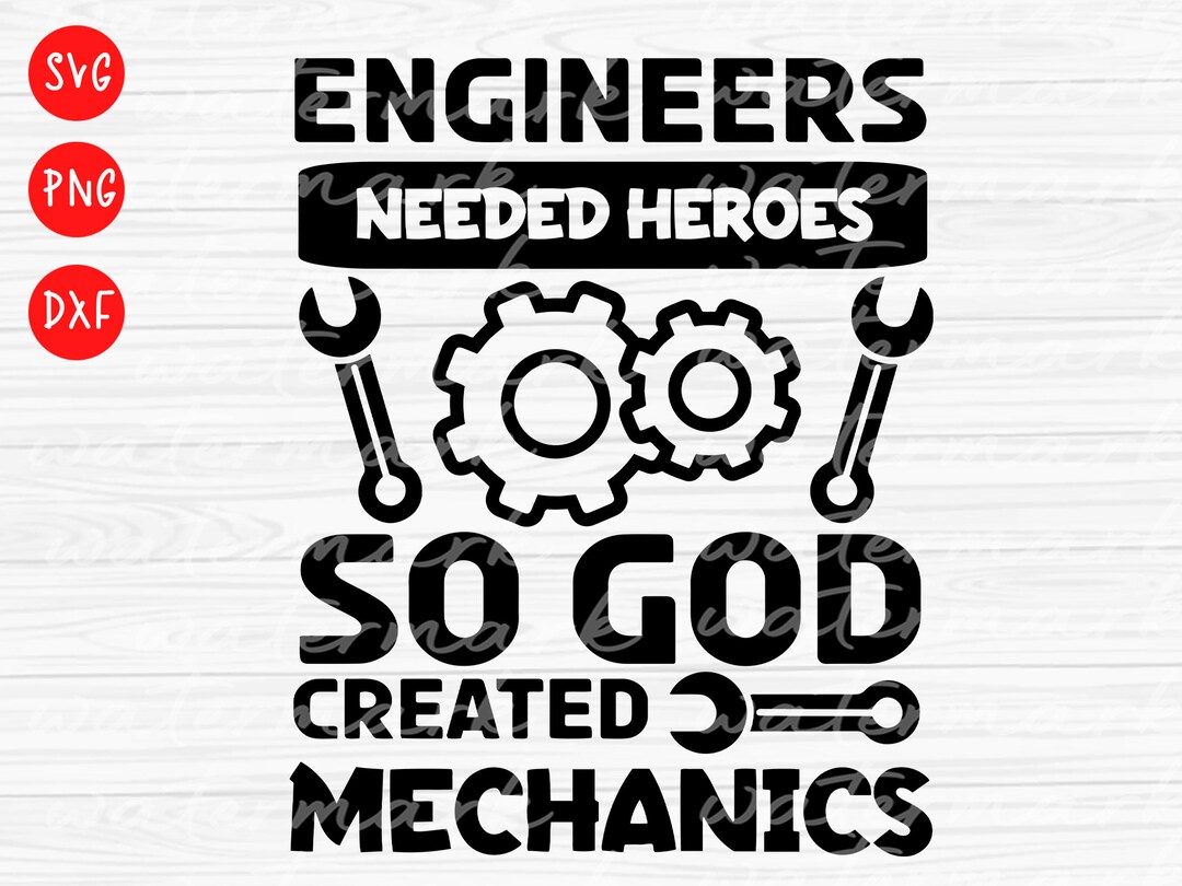 God Created Mechanics SVG: Wrench Car Mechanic Tools (digital Download ...