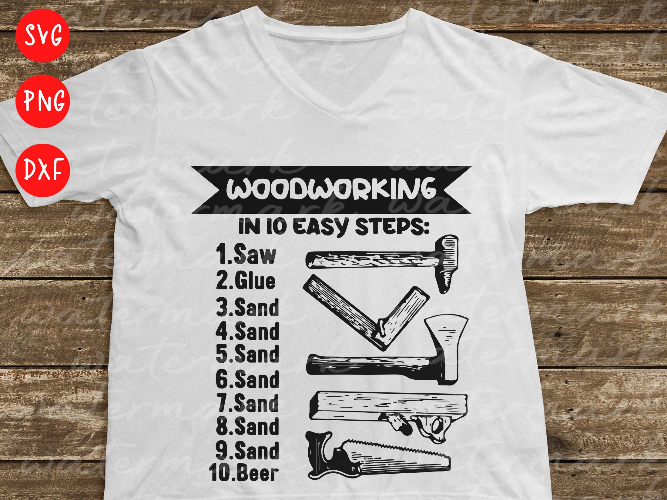 10 Easy Steps of Woodworking svg Funny Wood Working Worker | Etsy