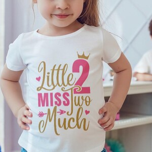 Little Miss Two Much Svg, Birthday Svg, Second Birthday Svg, 2nd ...