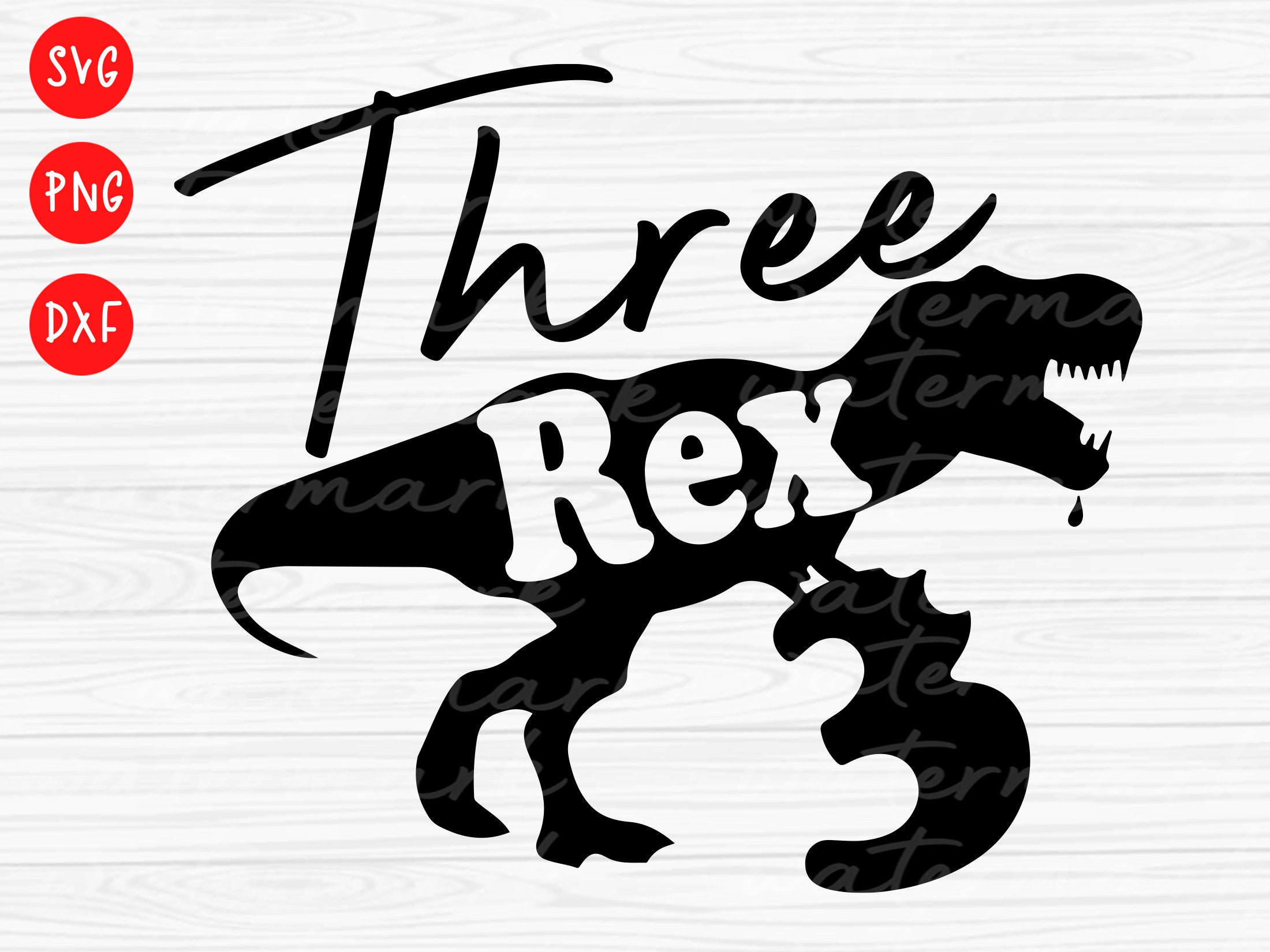 3 rex SvgThree Rex Svg File Dxf Svg png Three-a-Saurus | Etsy