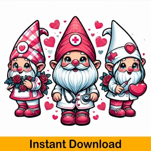 Nurse Gnome Png, Valentine Nurse Png, Registered Nurse, Er Nurse ...