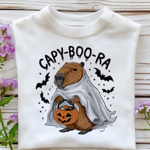 Capybara Halloween Ghost Png, Cute Capybara Sublimation, Spooky ...