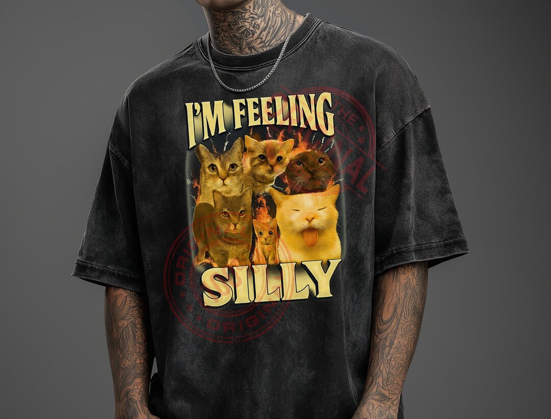 I'm Feeling Silly Funny Cat Meme PNG, Bootleg Graphic, Silly Cat ...