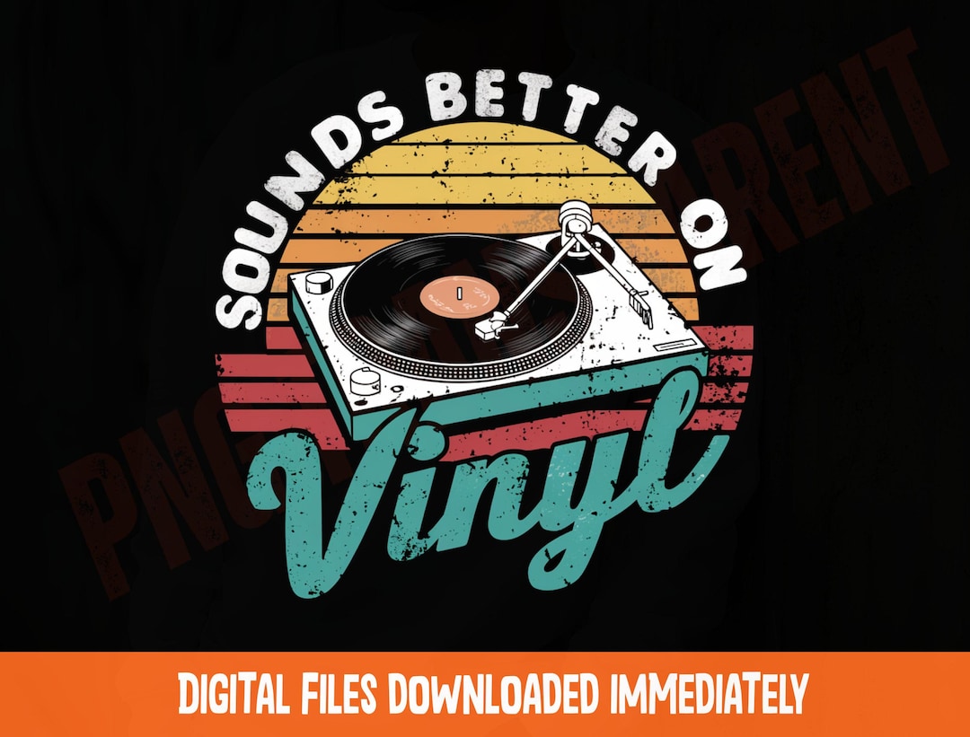 Retro Vinyl Record PNG: 70s Music Sublimation Design (digital Download ...