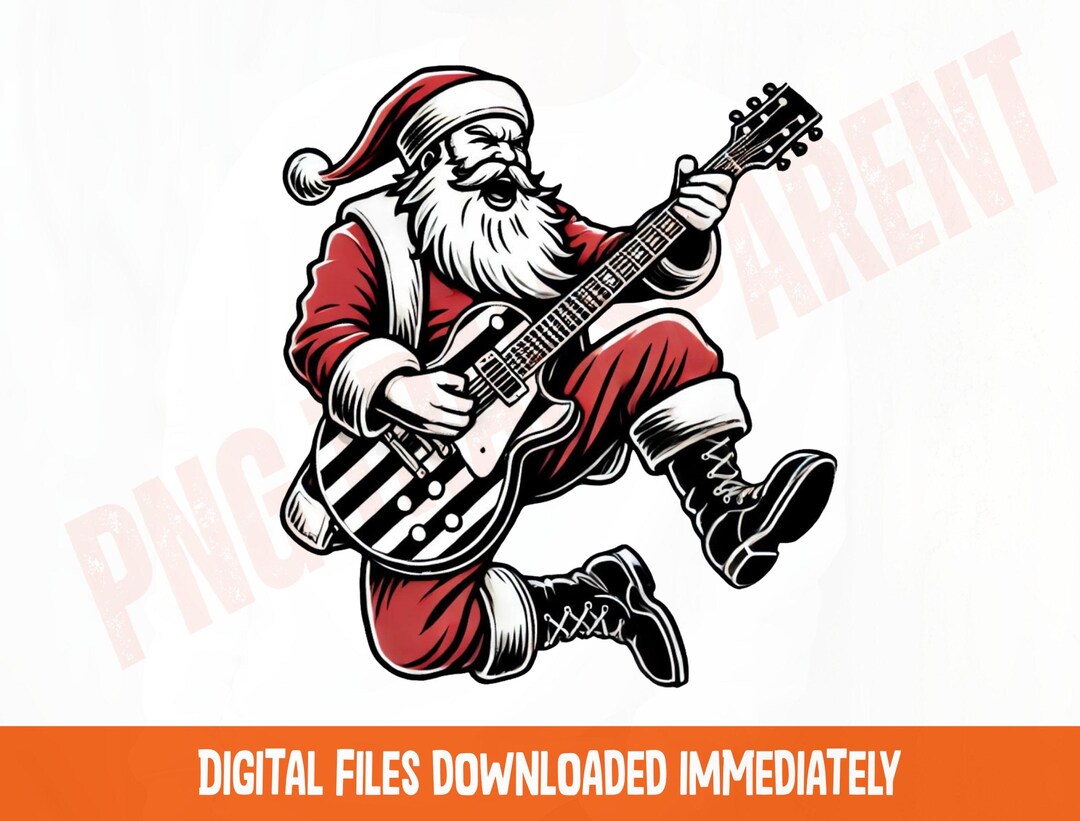 Santa Rocking Png, Fun Santa Clipart, Christmas Cheer Graphics, Festive ...