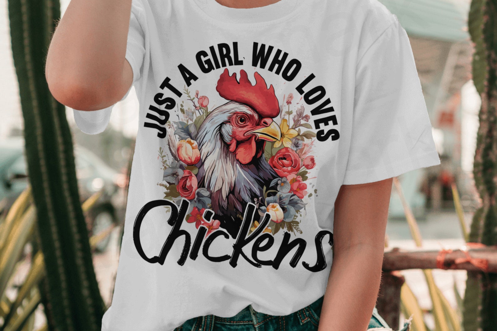 Chicken Png Design, Just a Girl Who Loves Chickens Png, Chickens ...