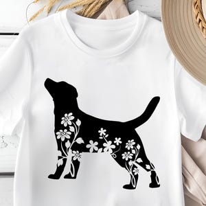 Floral Dogs SVG, Flower Dogs SVG, Dog Silhouettes SVG, Cut File - Etsy