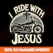 Christian Biker Motorcycle PNG: I Ride With Jesus Graphic (digital ...