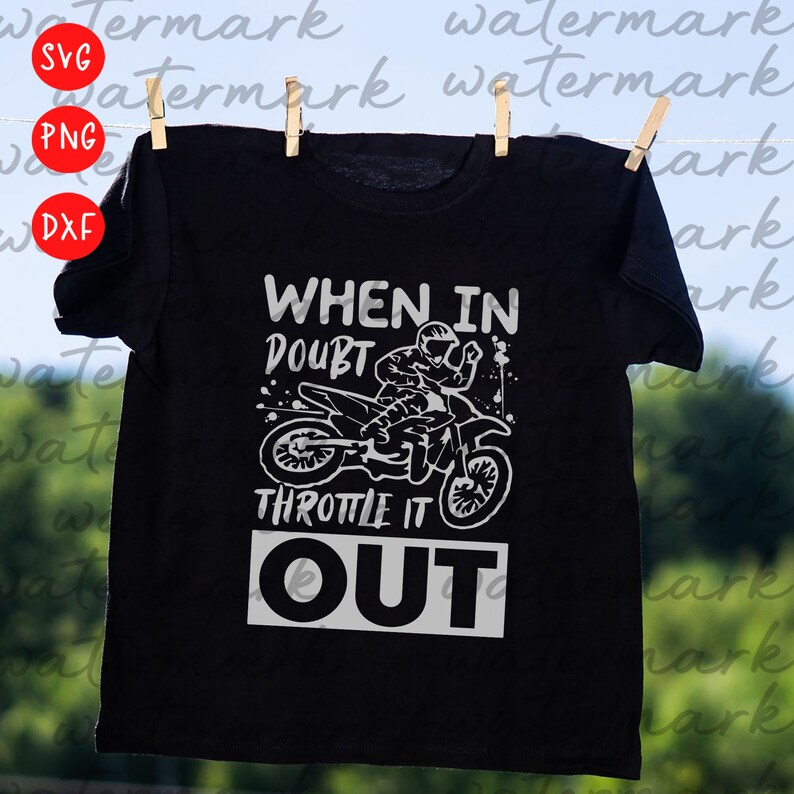 Motocross Svg When in Doubt Throttle It Out Dirt Biker Svg - Etsy