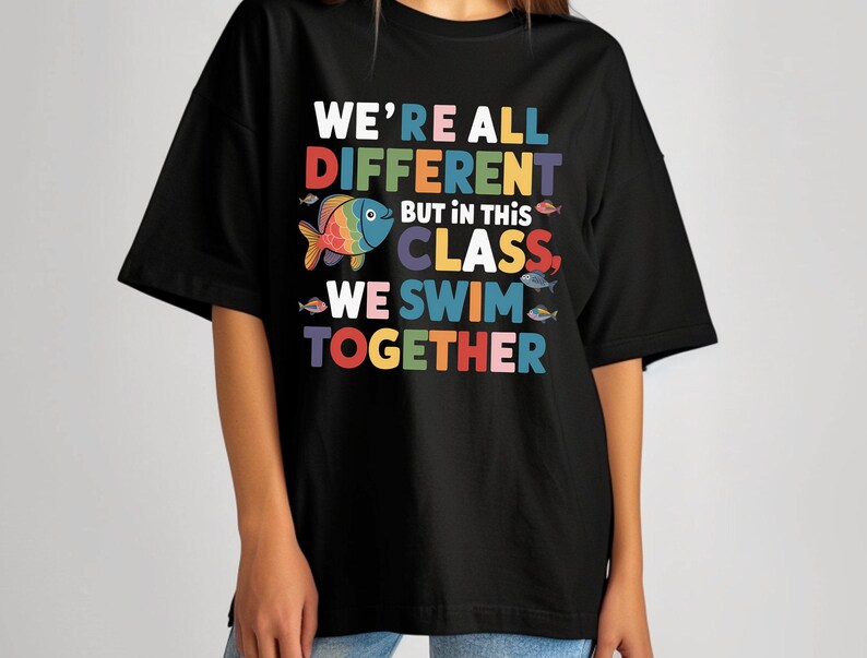 Inclusive Classroom Fish PNG: We Swim Together Design (digital Download ...