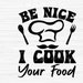 Be Nice I Cook Your Food Svg, Chef Svg, Cooking Svg - Etsy