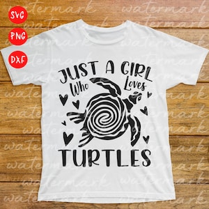 Just A Girl Who Loves Turtles Svg, Turtle Sea Ocean Svg - Etsy