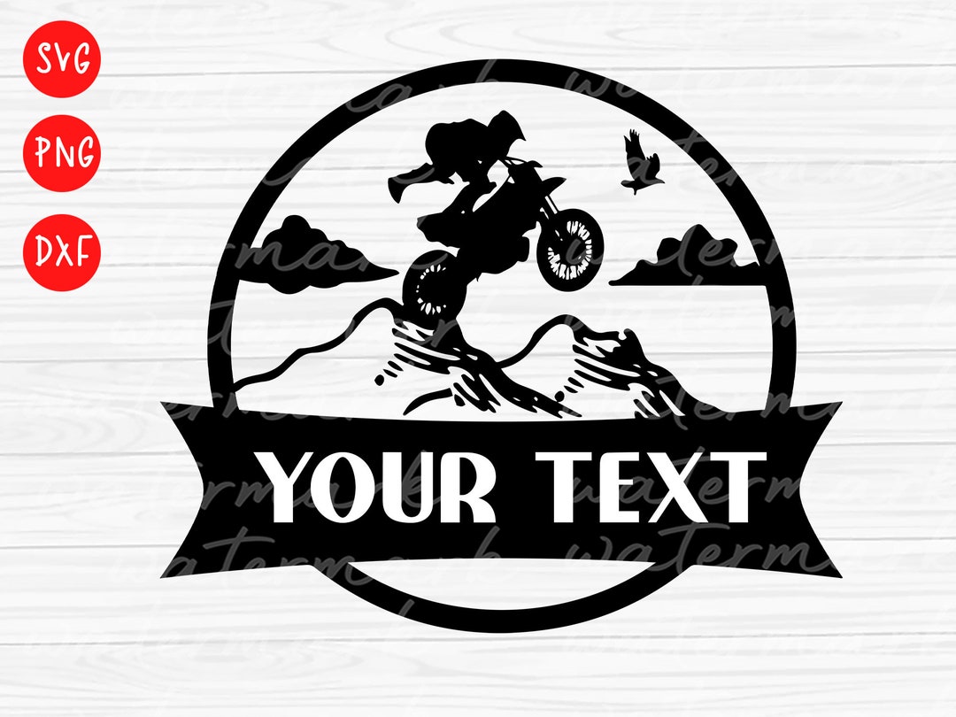 Motocross-Monogramm SVG: Dirt Bike Split Frame (Digitaler Download ...