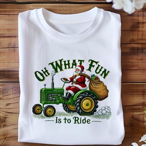Christmas Tractor Png, Santa Riding Tractor Sublimation Png, Funny ...