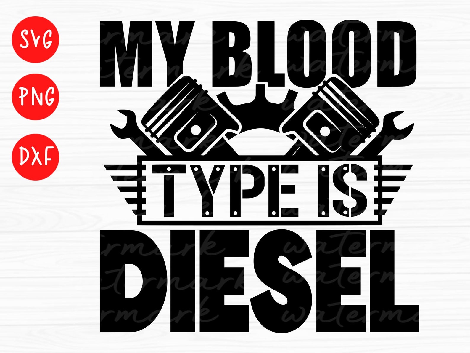 Mechanic Cut Files Diesel Mechanic Trucker T-shirt My Blood - Etsy