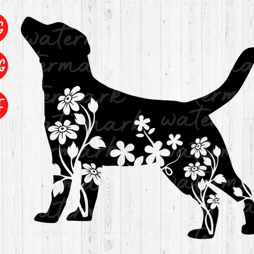 Floral Dogs SVG Flower Dogs SVG Dog Silhouettes SVG Cut - Etsy