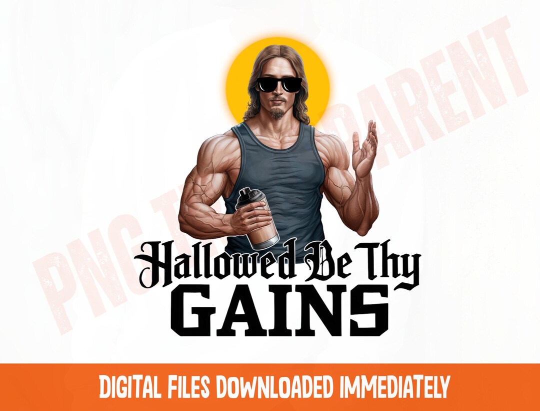 Funny Muscle Jesus PNG: Christian Workout Design (digital Download) - Etsy