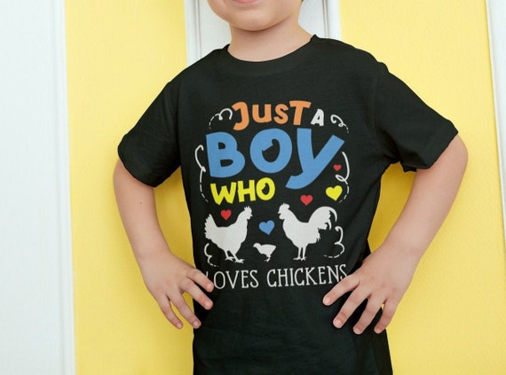 Just A Boy Who Loves Chickens svg Farm Svg Funny Chicken | Etsy