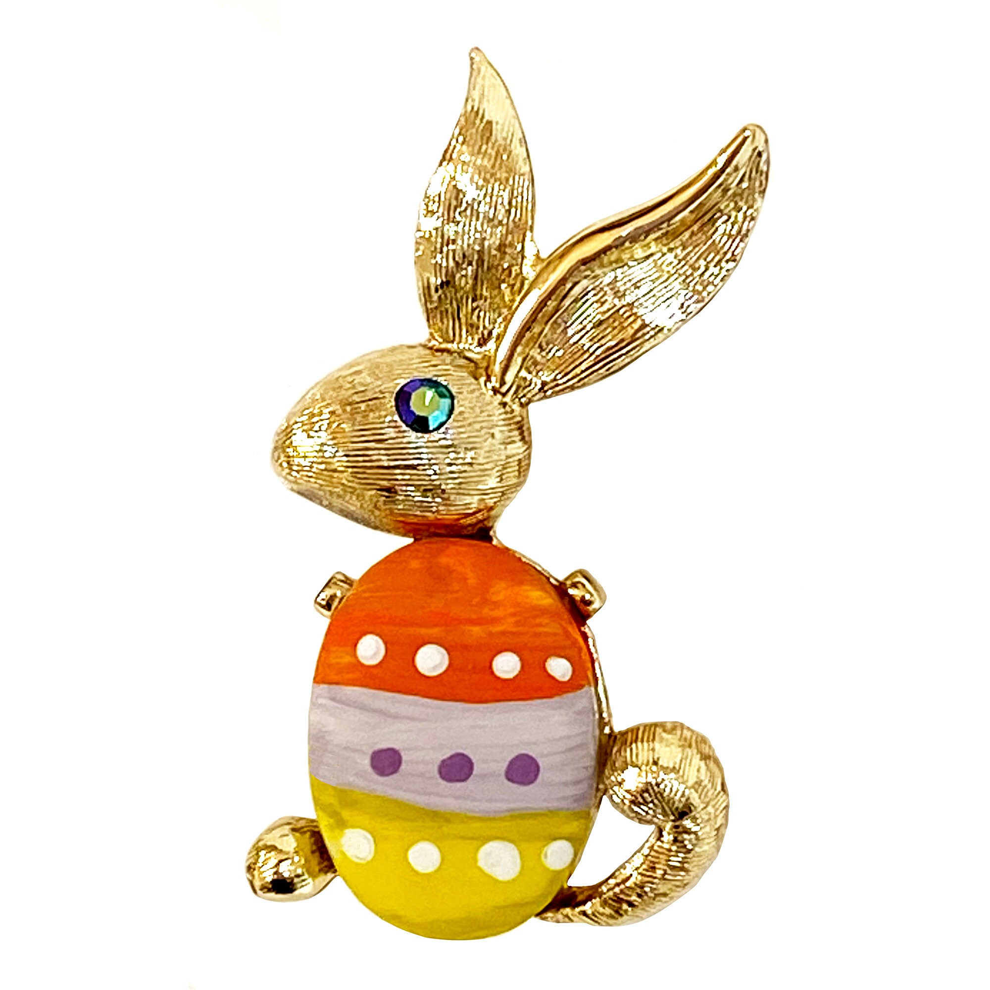 Rabbit Brooch Pins Vintage Jewelry Making Supply: Gold Plated | Etsy