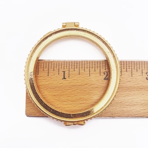 Circular Hinge for Round Boxes 2" Diameter: Gold Finish Cast Metal ...
