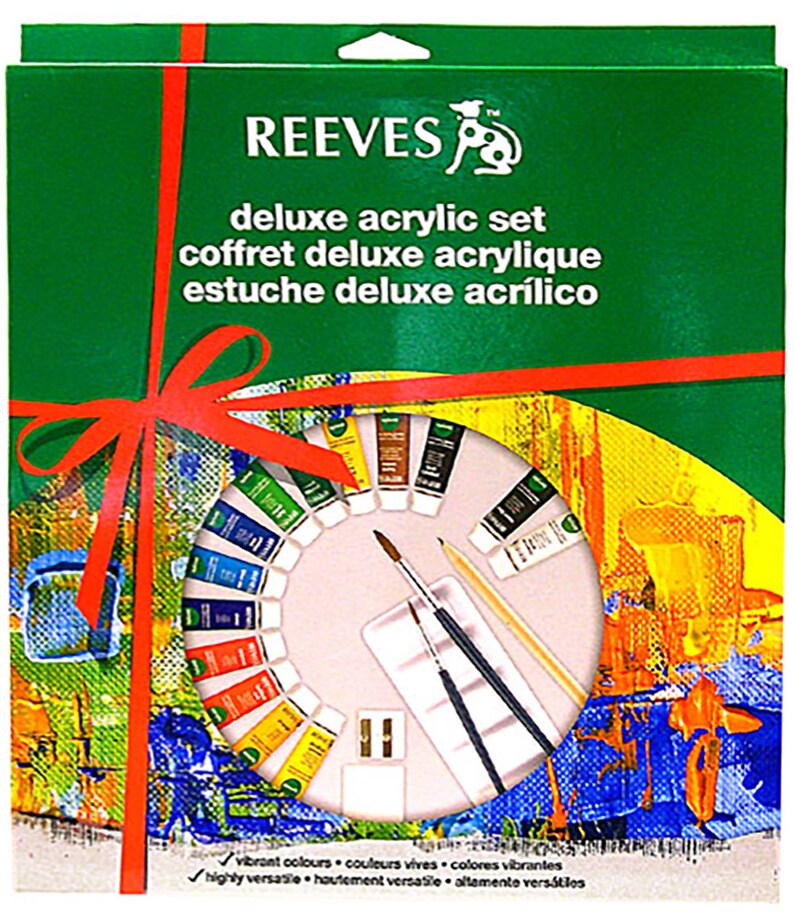 Deluxe Acrylic Art Set, 20 Pieces: REEVES Acrylic Paints for Every ...