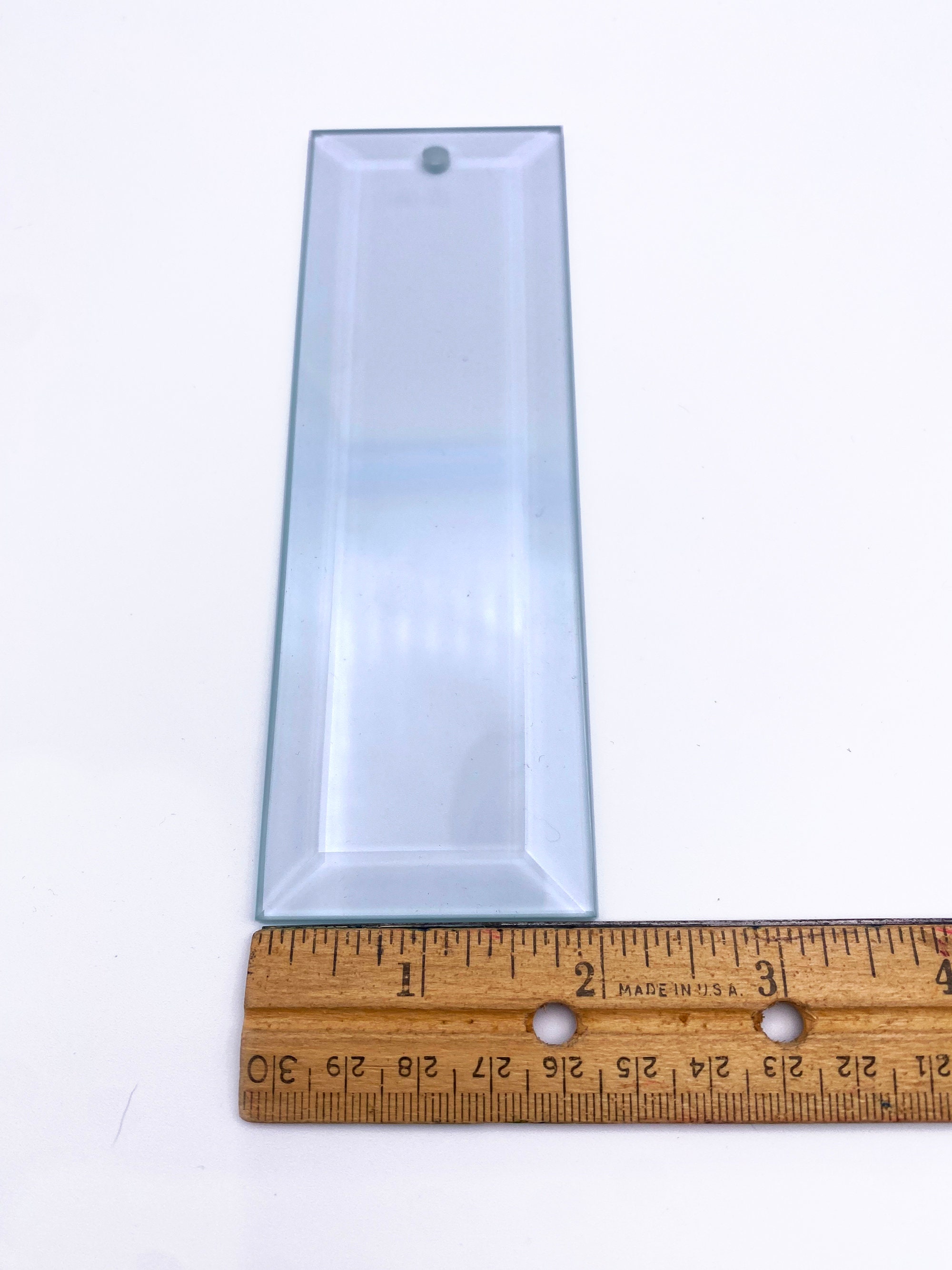 6" X 2" Rectangular Glass Suncatchers With Beveled Edges & Pre-drilled ...
