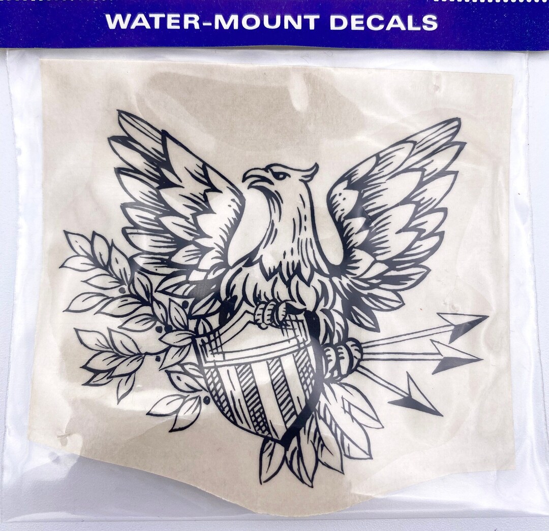 Vintage Ceramic Decals: Eagle Emblem, Water-mount, Fire Kiln (lot of 10 ...