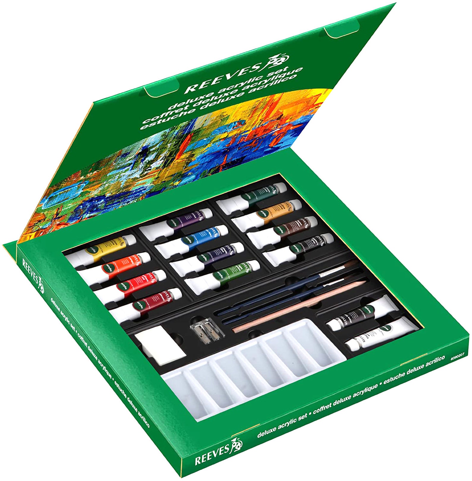 Deluxe Acrylic Art Set, 20 Pieces: REEVES Acrylic Paints for Every ...
