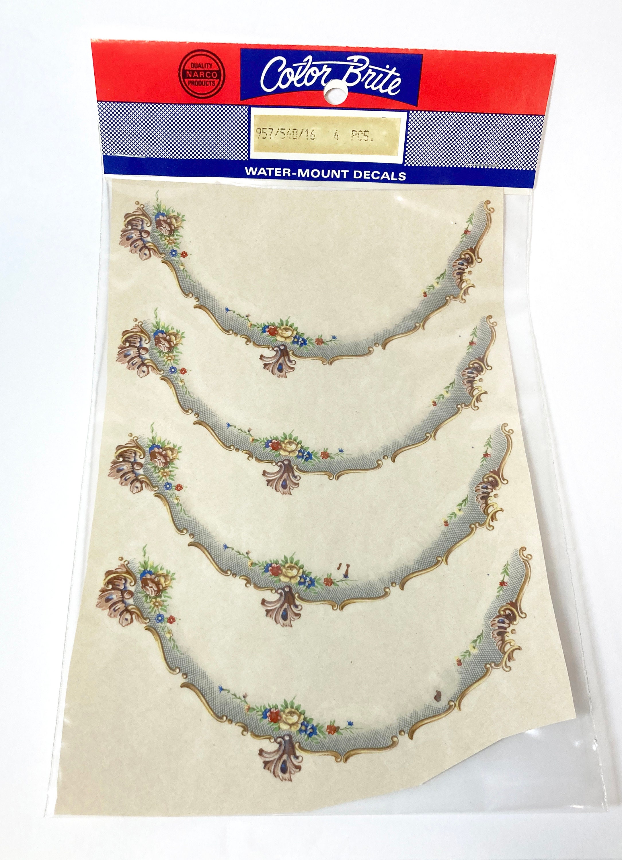 Vintage Ceramic Decals: Curved french Renaissance - Etsy