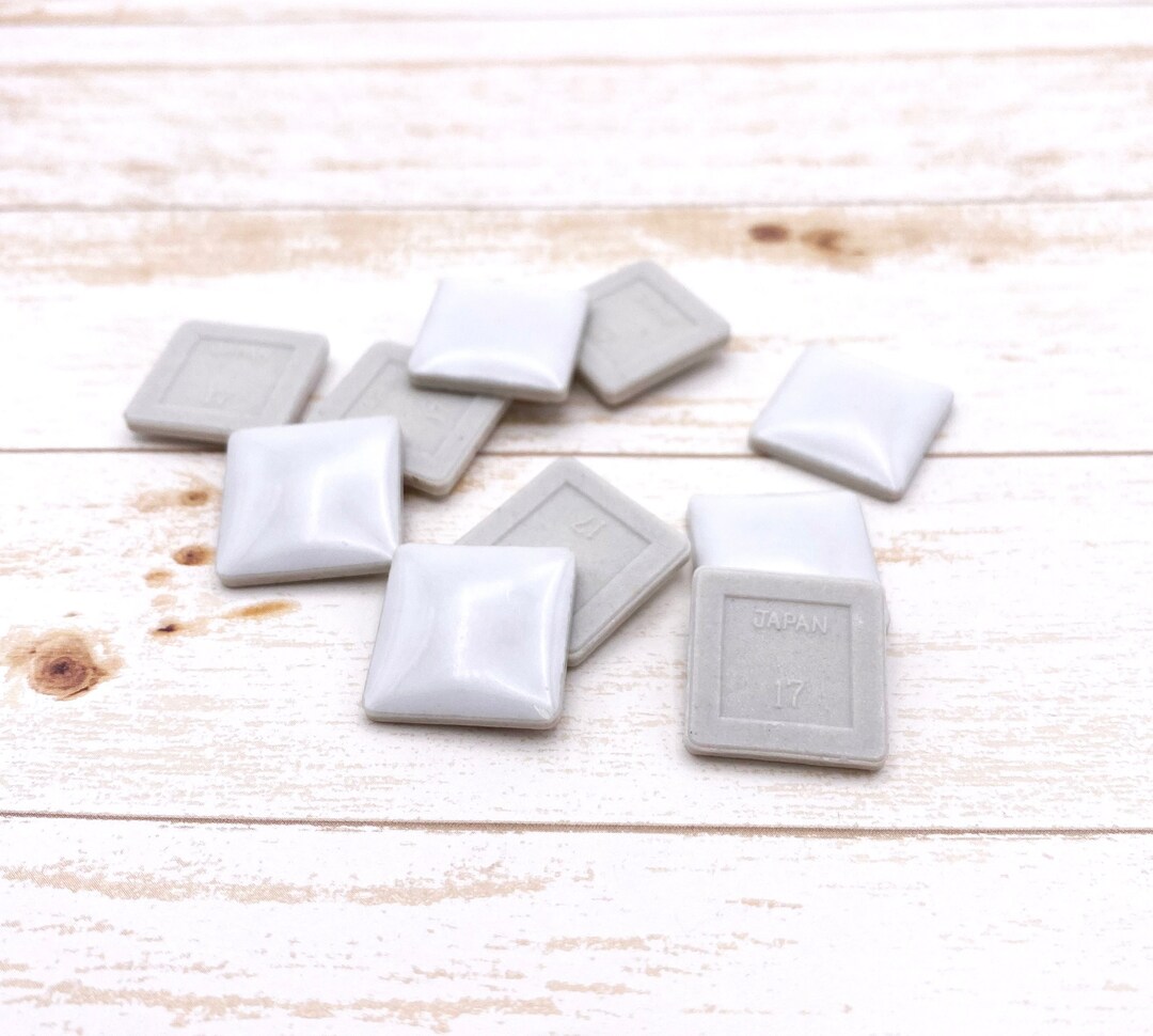 3/4" Square White Glazed Ceramic Inserts (lot of 10) - Etsy