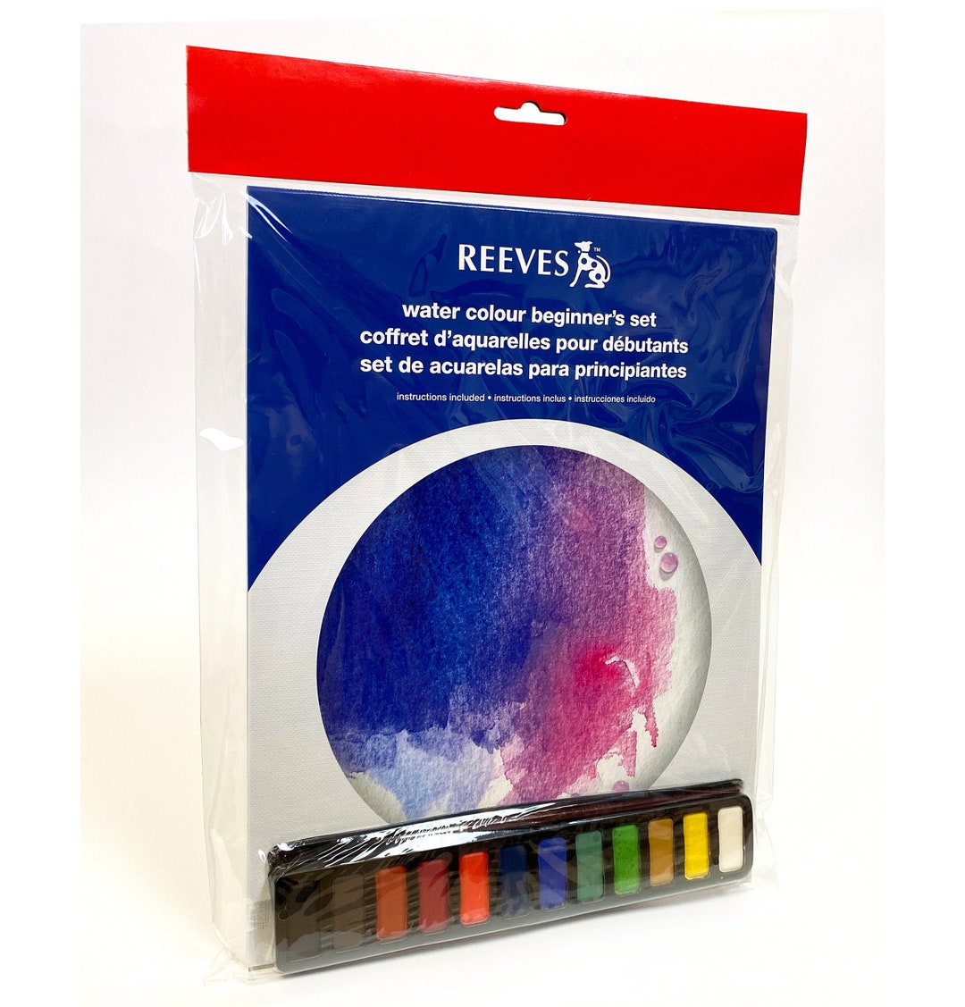 REEVES Watercolor for Beginners: Kit Includes 12 Color Palette, Brush ...